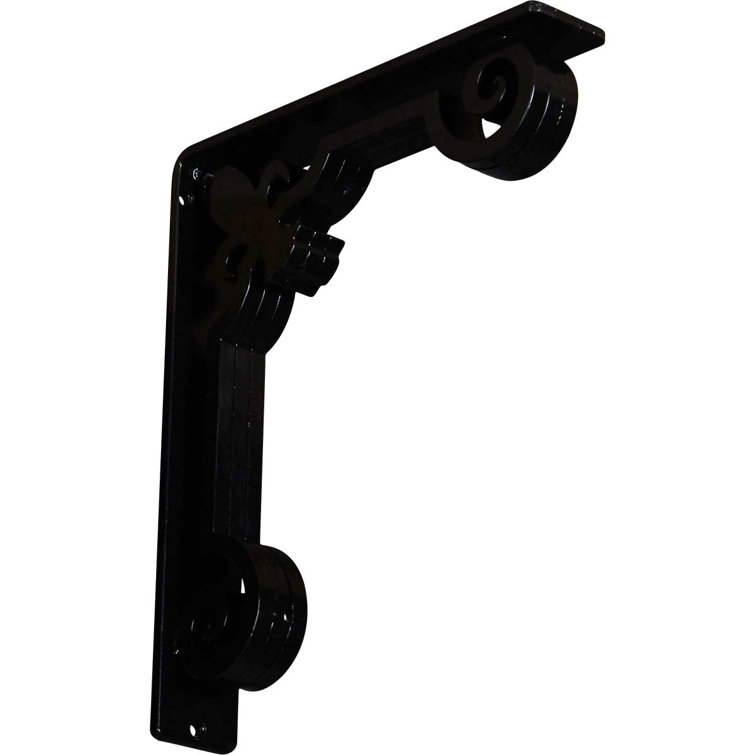 PCI Enterprises Fleur De Lis Wrought Iron Bracket, (Triple center brace ...