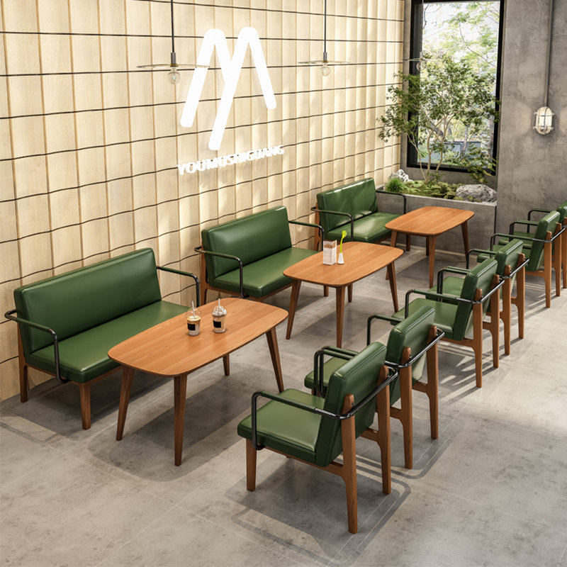 Canadian Linen Modern Simple Cafe Restaurant Booth Benches Faux Leather ...