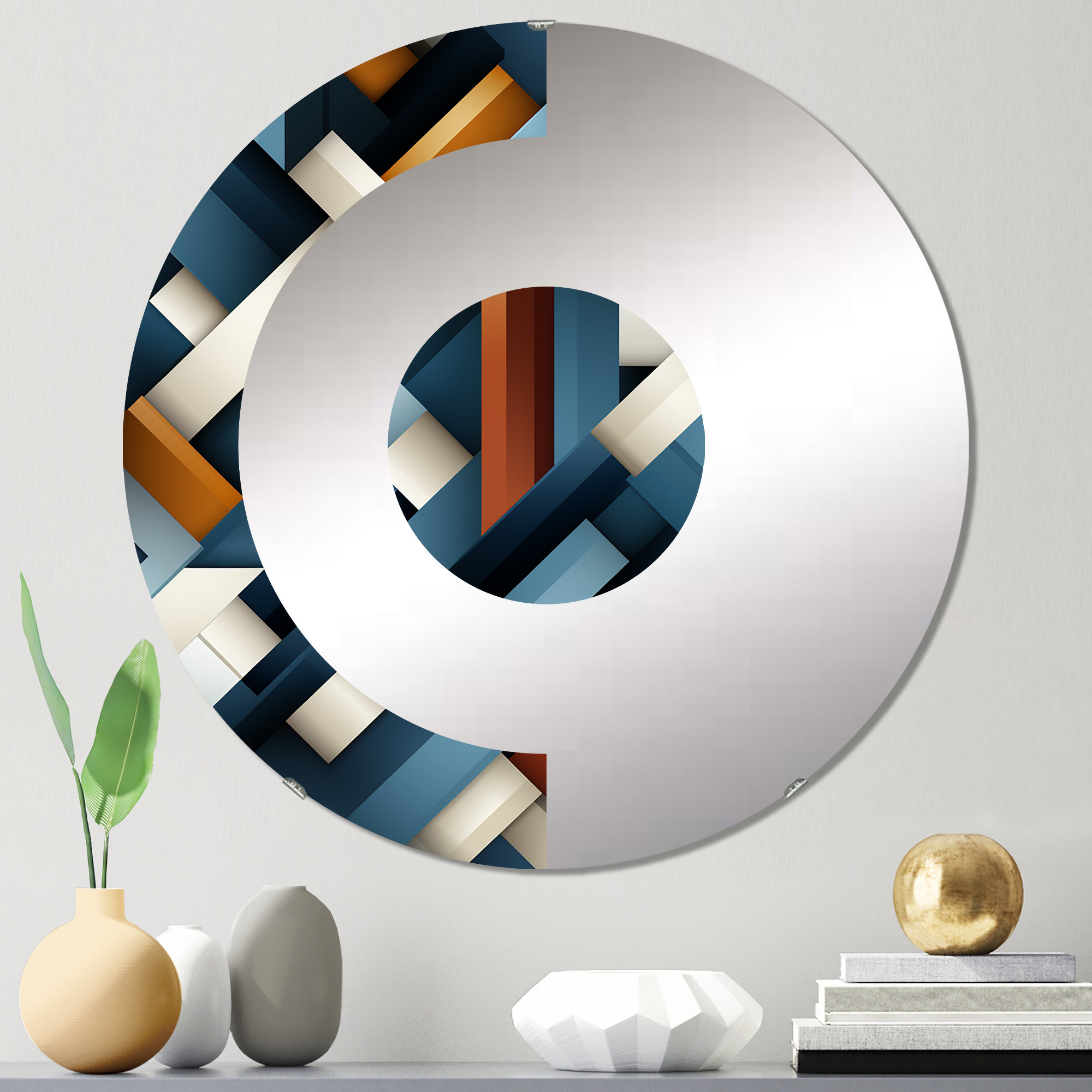 Design Art Rustic Industrial Geometic Aesthetics - Half Circle Wall ...