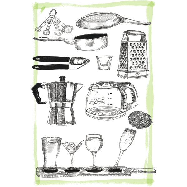 August Grove Kitchen Display I by Melissa Wang - Wrapped Canvas Print ...