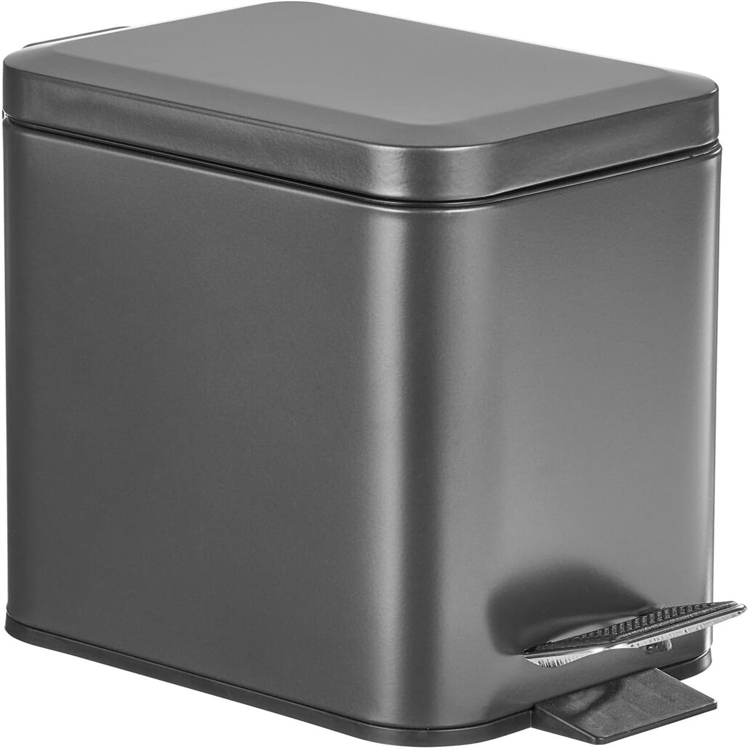 YITAHOME 0.8 Gallon Rectangle Metal Lidded Step Trash Can, Removable ...