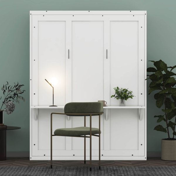 Wildon Home® Sunaina Full Size Murphy Bed with 2 Side Cabinet Storage ...