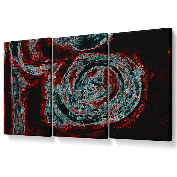 Ivy Bronx Red N Blue Mayhem Canvas 3 Panel Set | Wayfair.co.uk