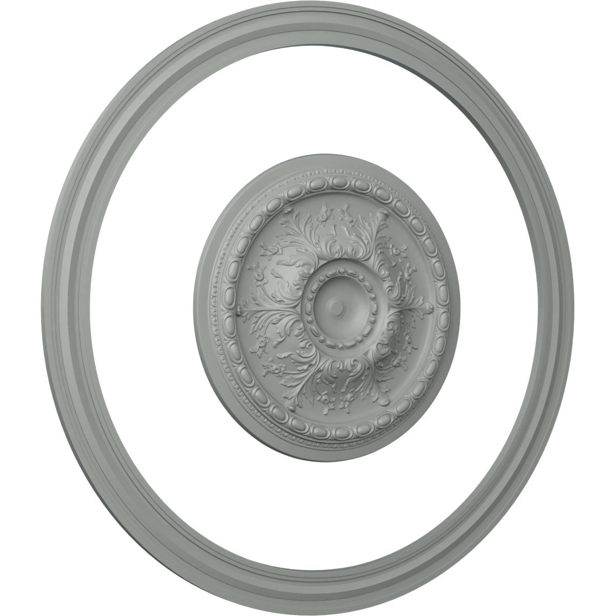 Ekena Millwork 55 3/8"OD x 47 3/8"ID Ceiling Ring with 28"OD Ceiling ...