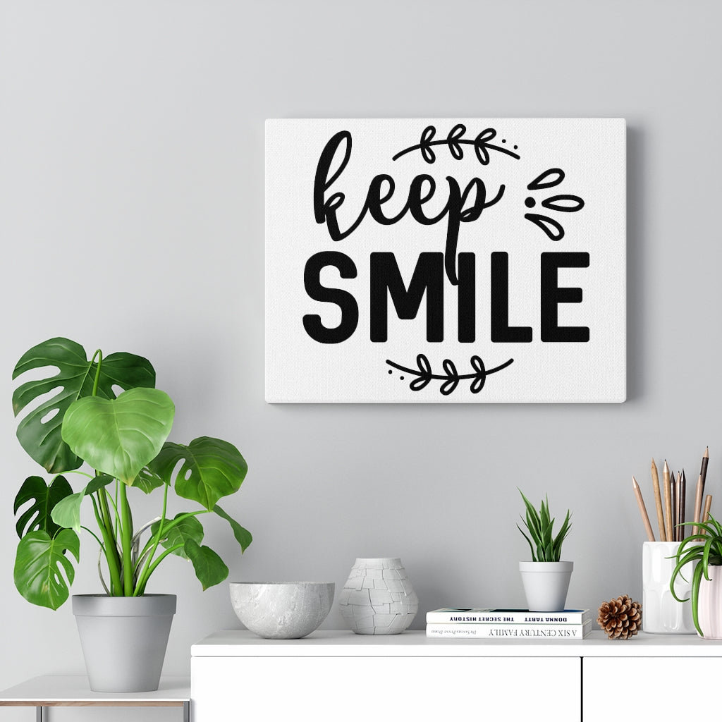 Trinx Inspirational Quote Canvas Keep Smile Wall Art Motivational Motto ...