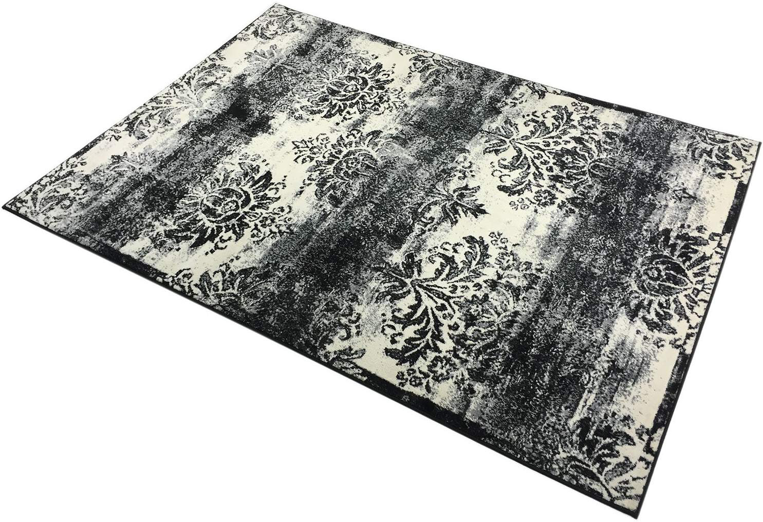 House of Hampton® Distressed Damask Design Area Rugs | Wayfair