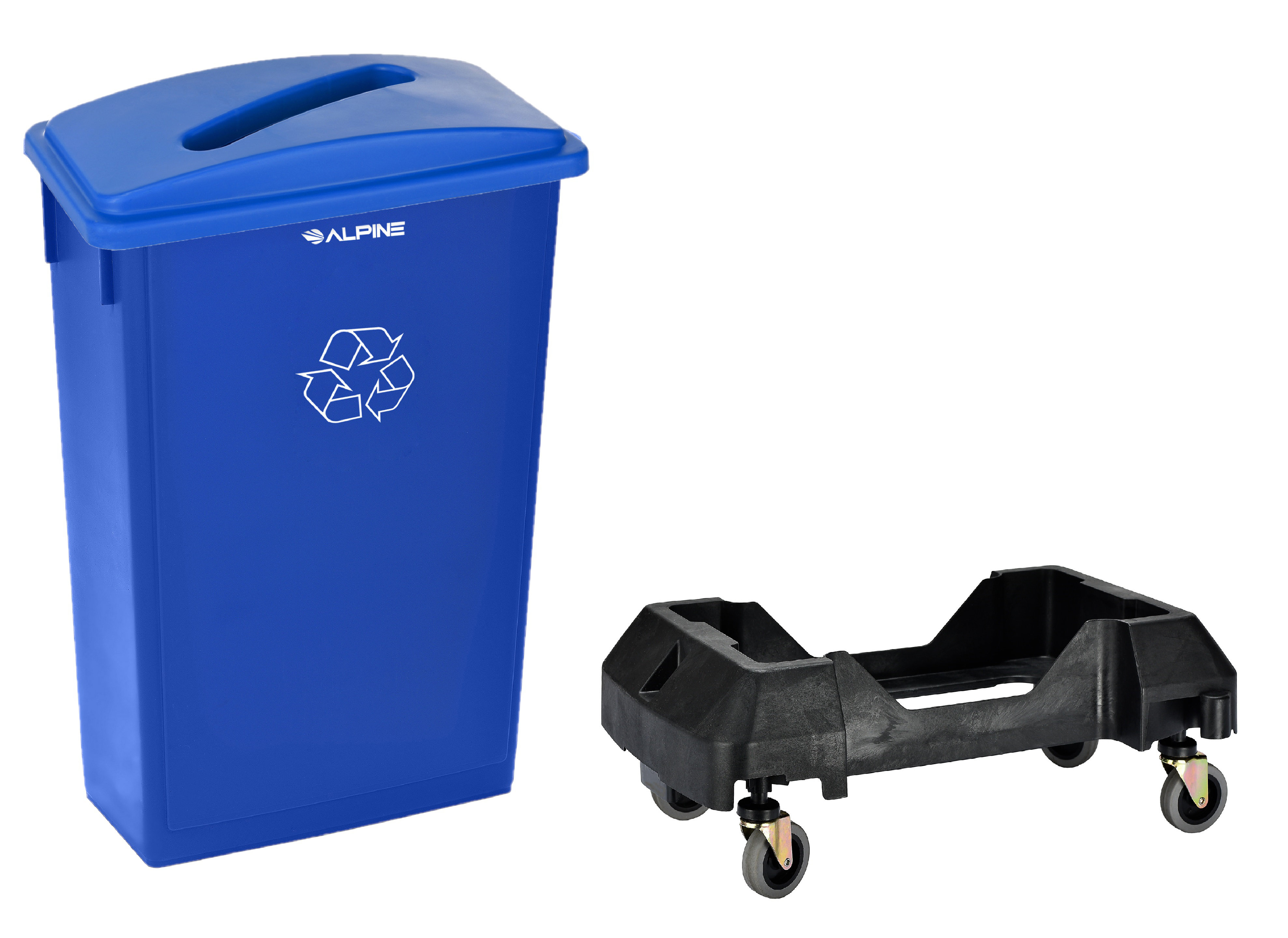 Alpine Industries 23 Gallon Recyling Trash Can with Paper Slotted Lid ...