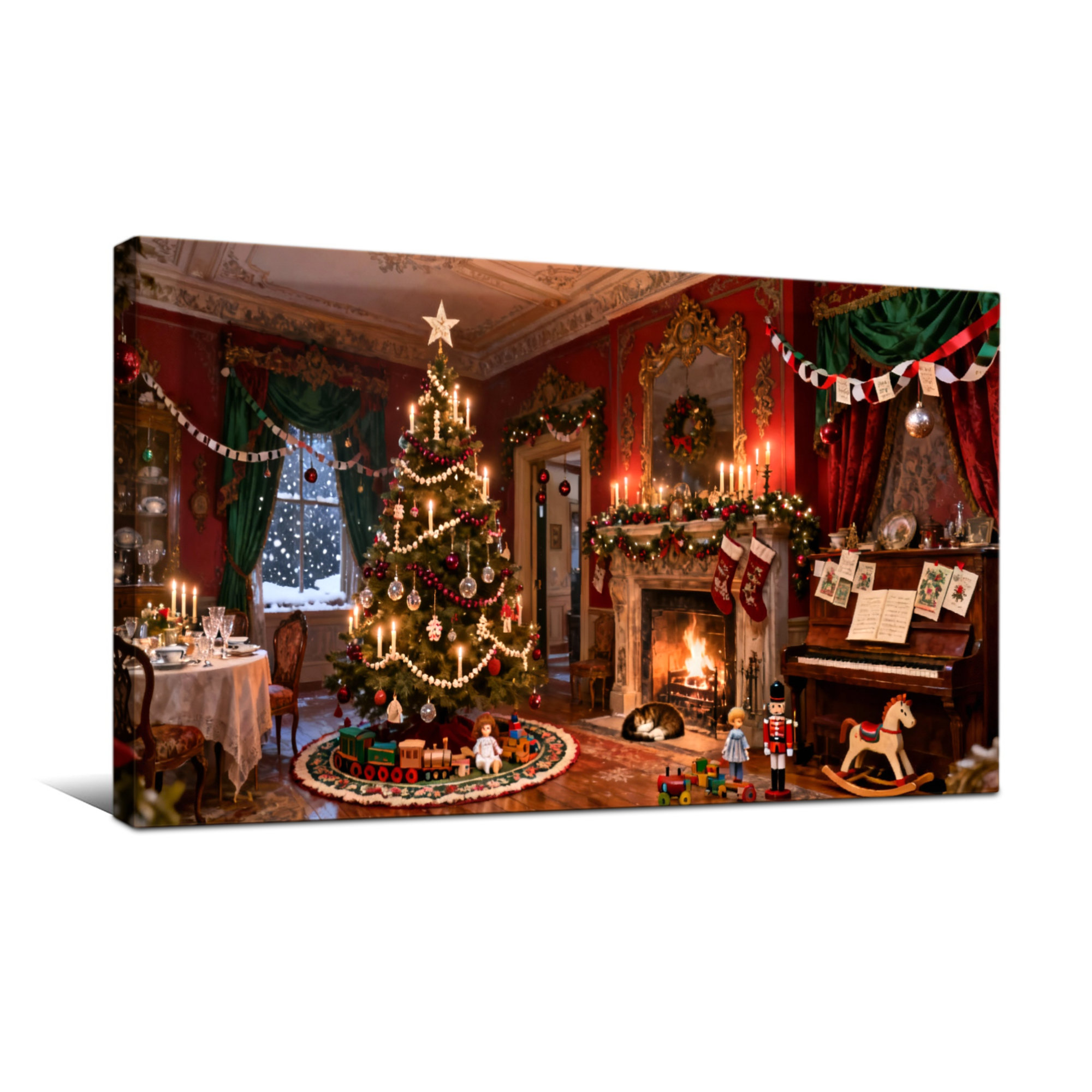 Astoria Grand Christmas Christmas Tree Fireplace Decorations Holiday ...