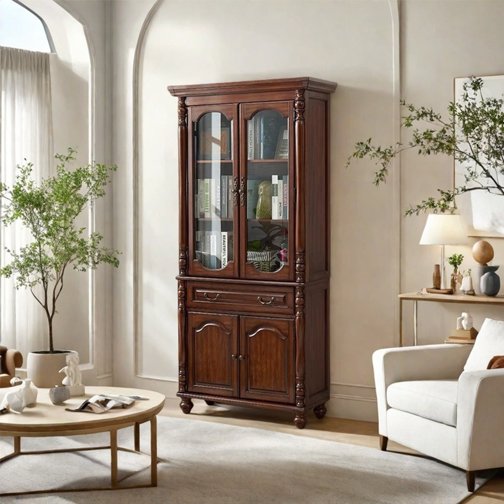 Parttlion American style bookcase lockers with glass doors - Wayfair Canada