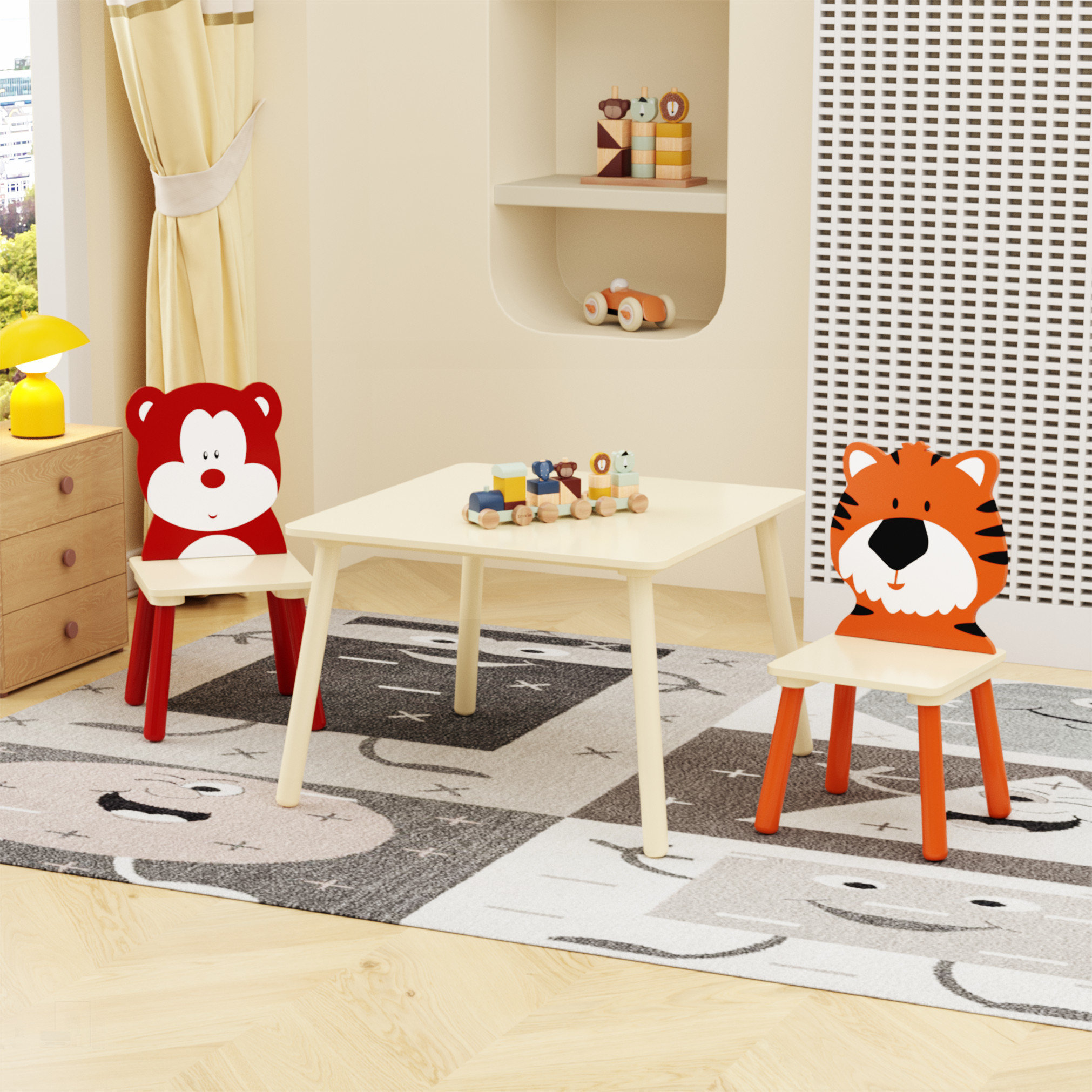 Indigo Safari Kids Table And 2 Chairs Set - Wayfair Canada