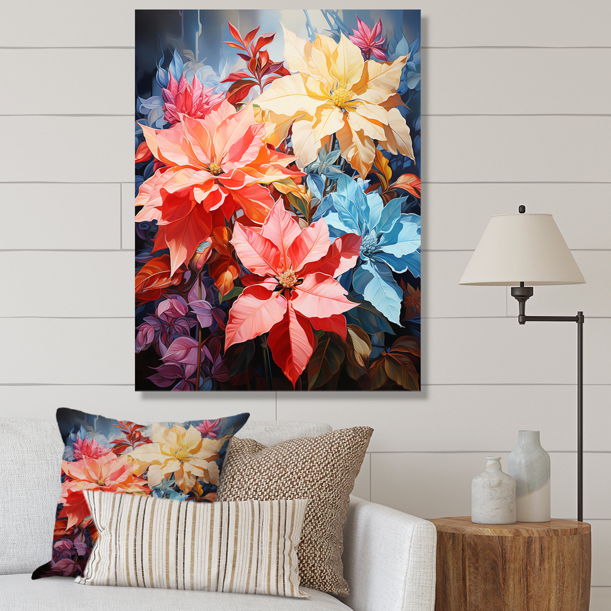 Red Barrel Studio Poinsettia Flower Chromatic Symphony - Floral ...