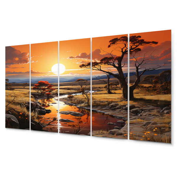 DesignArt Australia Outback Wonder I - Landscapes Metal Wall Decor Set ...