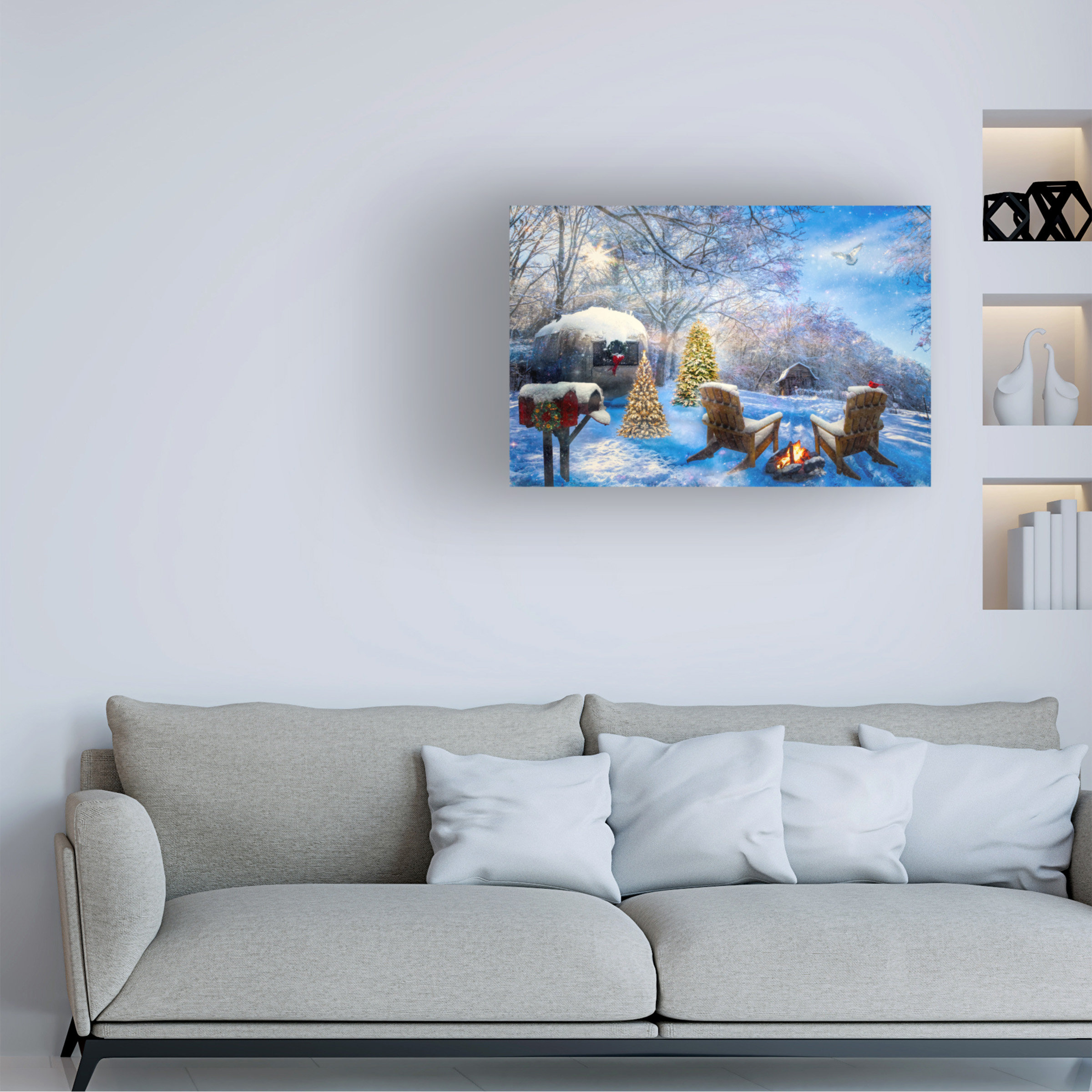 The Holiday Aisle® Celebrate Life Gallery 'Swirling Christmas Snow ...