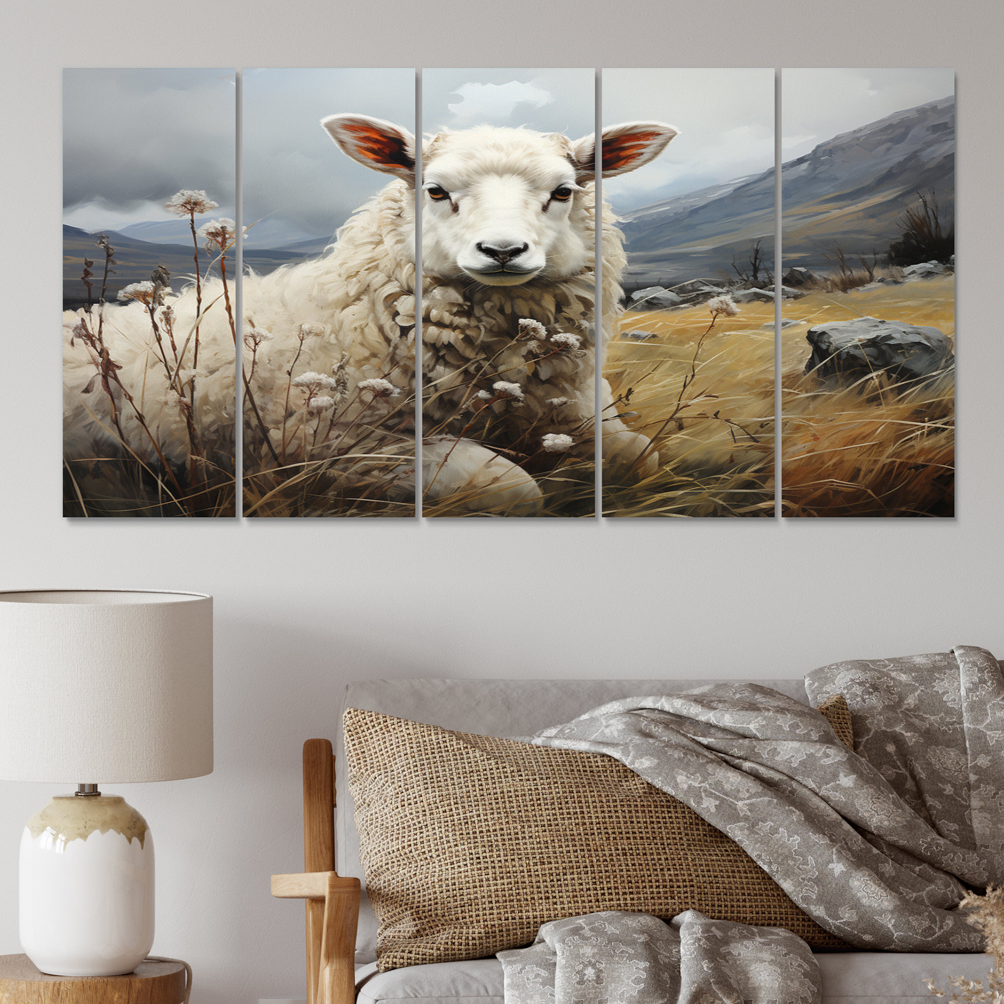 August Grove Sheep Serenade Of Silence II - Animals Canvas Print - 5 ...