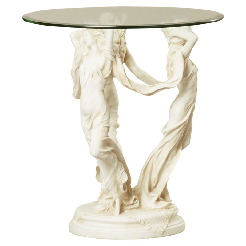 Astoria Grand Beldin Glass Top Figurine End Table & Reviews | Wayfair