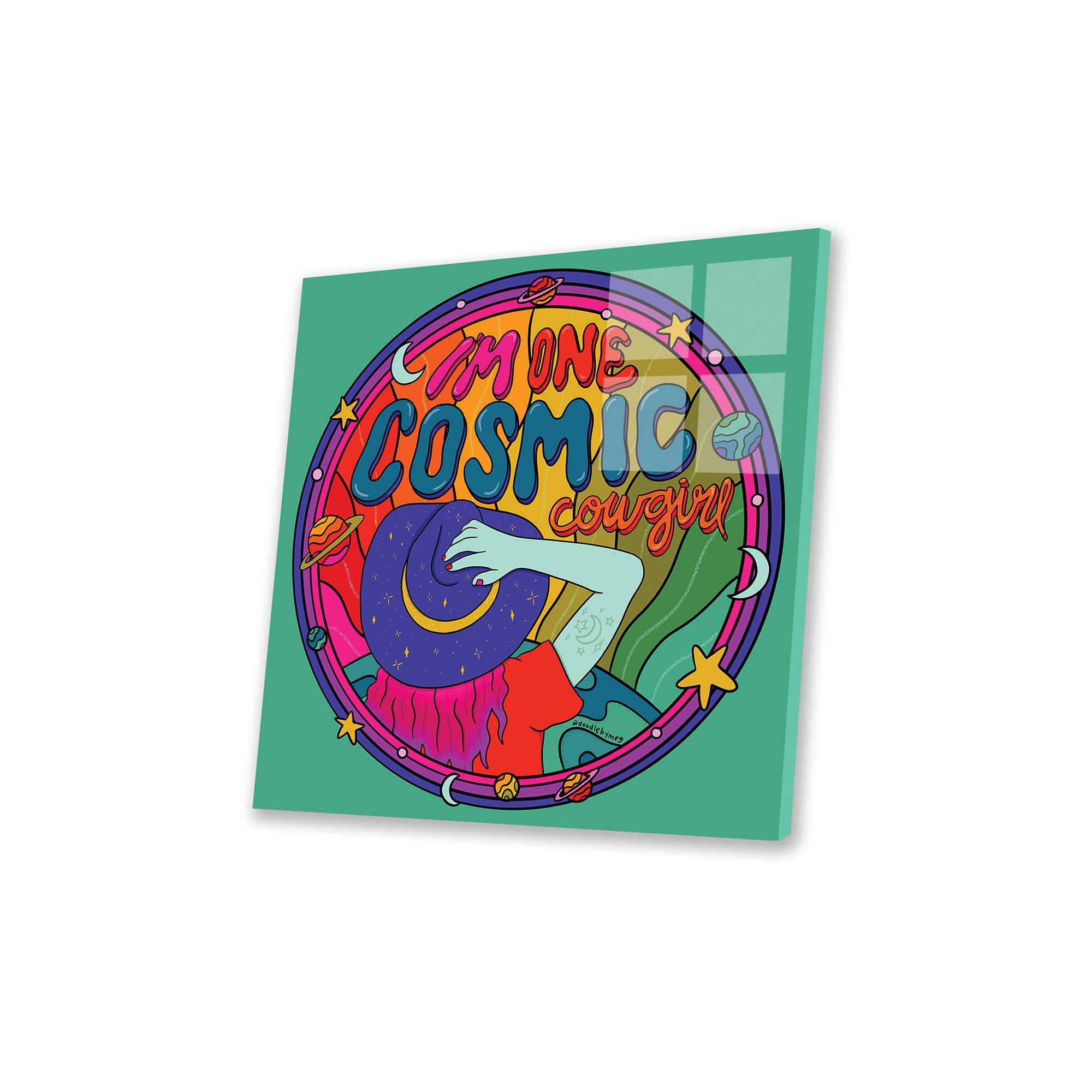 Trinx Cosmic Cowgirl Print On Acrylic Glass - Wayfair Canada