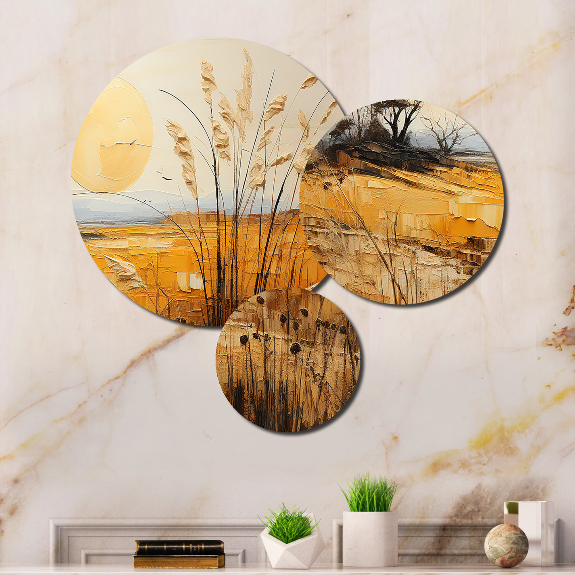 Red Barrel Studio Prairies Whispers Collage - Landscapes Metal Art ...