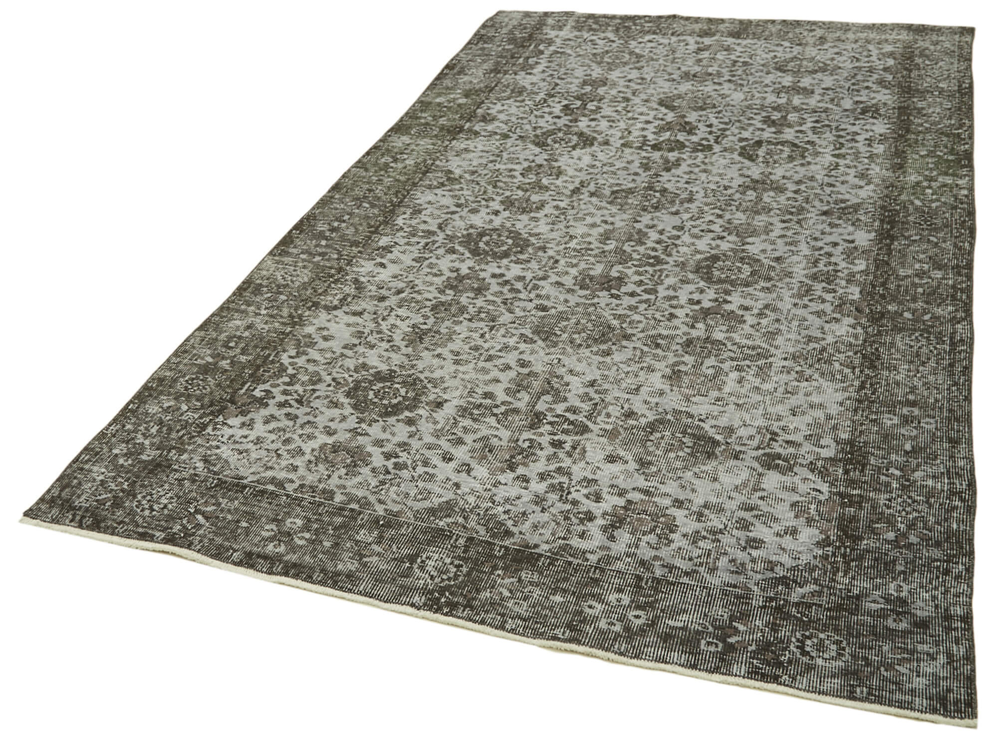 Williston Forge Hui Grey Vintage Wool Handmade Area Rug | Wayfair