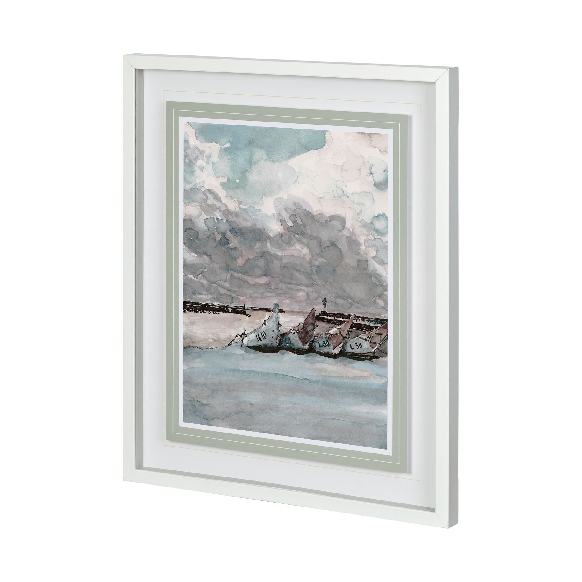 Longshore Tides Minato II by Amber Zhou a Framed Art Print Matted under ...
