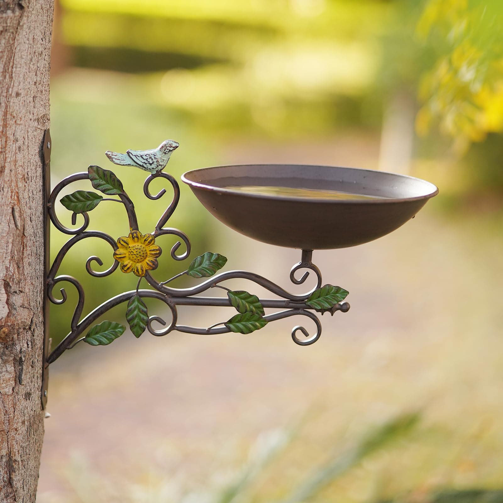 Lark Manor™ Metal Bird Bath & Feeder for Yard | Wayfair