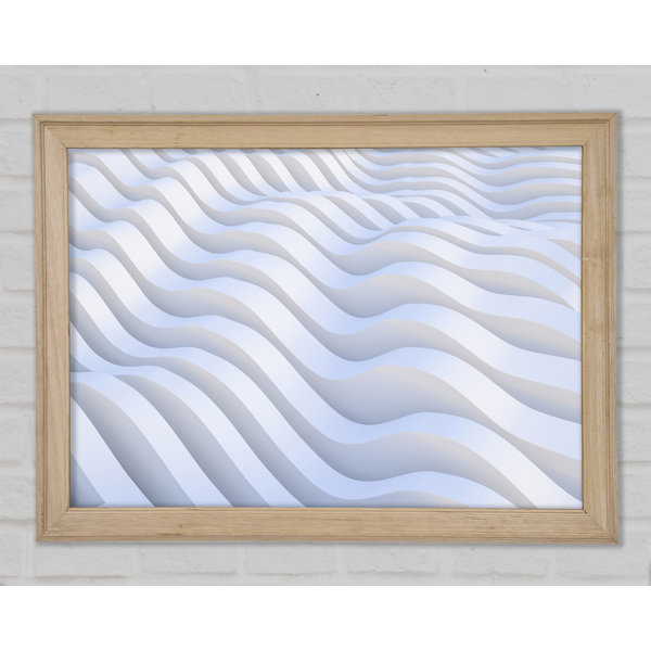Ivy Bronx Wavy Shapes In White Framed Print | Wayfair.co.uk