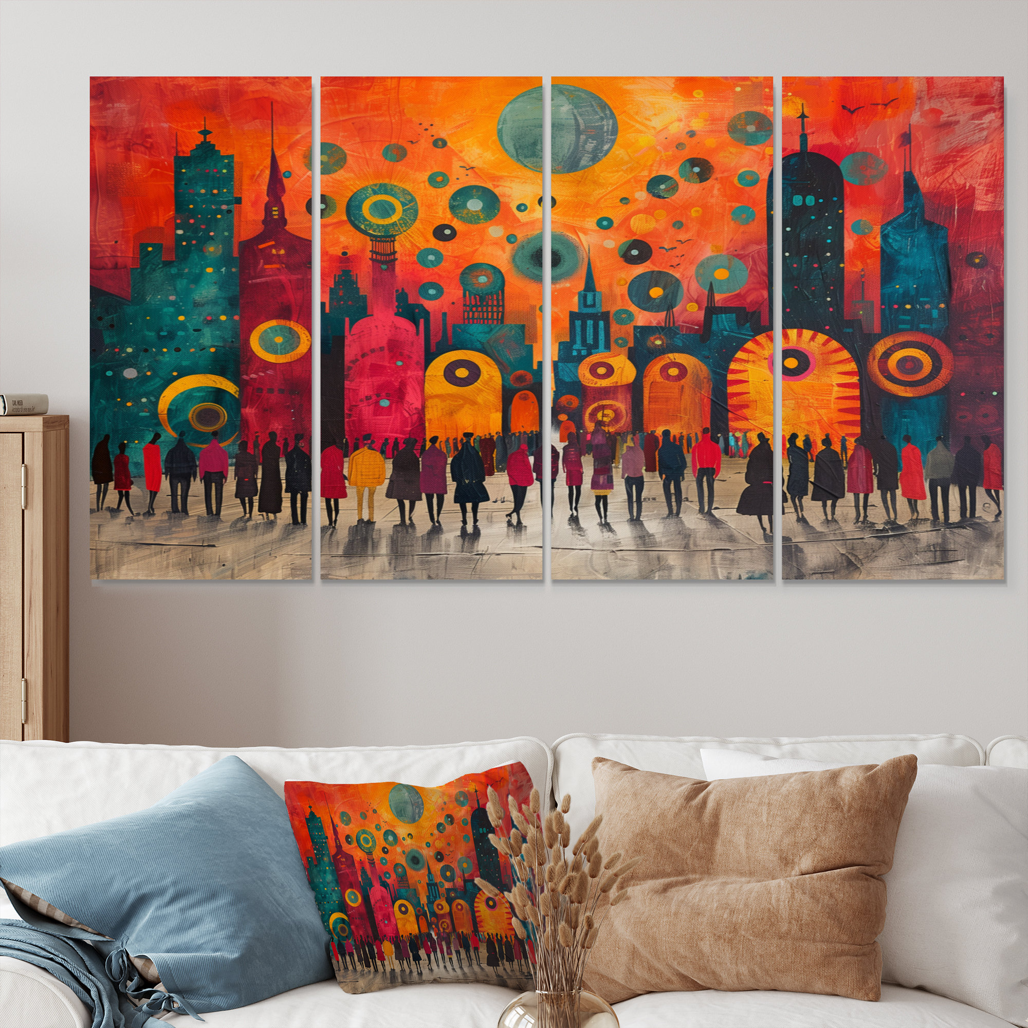 Ivy Bronx Colorful City Amusement Parks Carnival Colors - City Wall ...