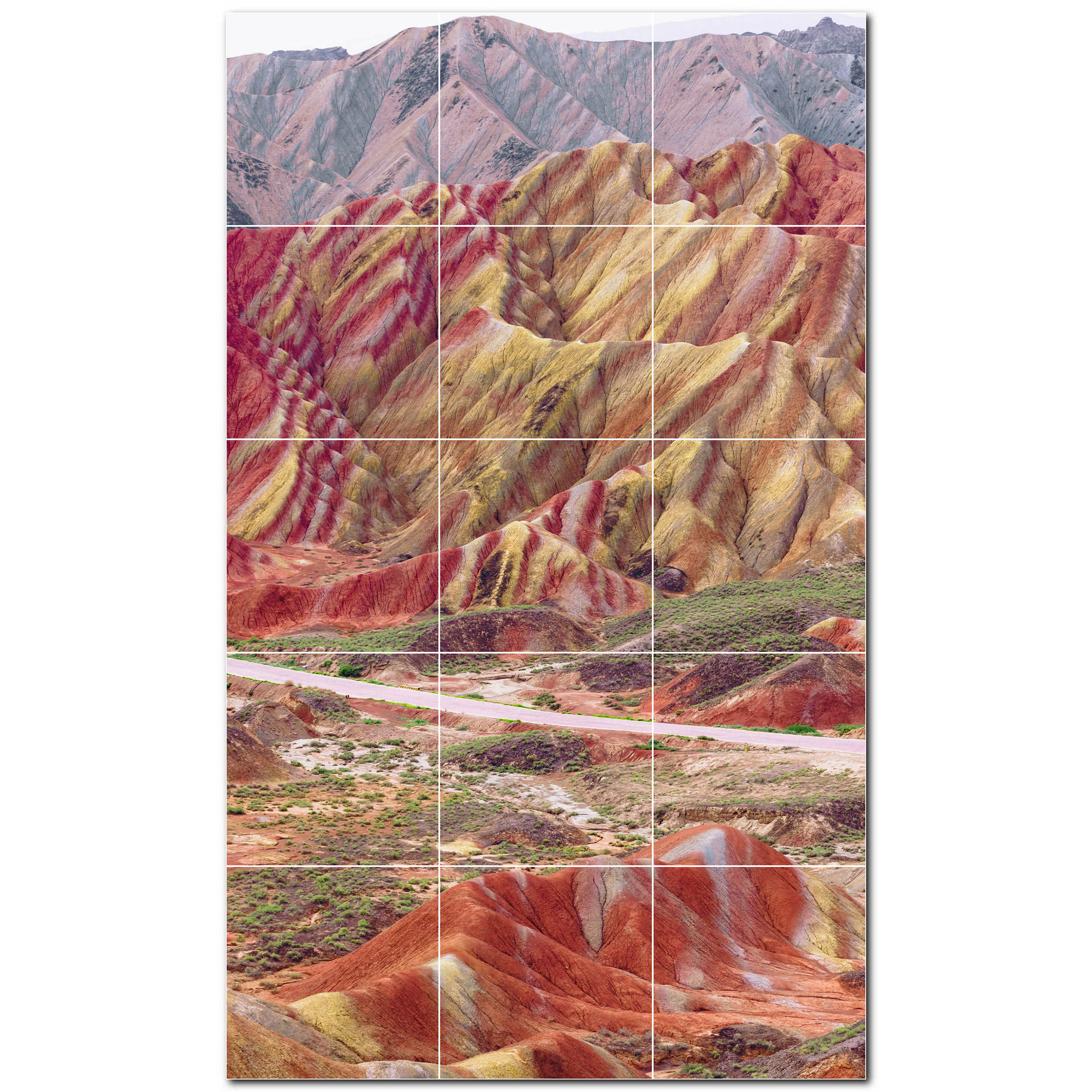 Picture-Tiles.com 36" x 60" Ceramic Canyon Photo Decorative Mural Tile ...