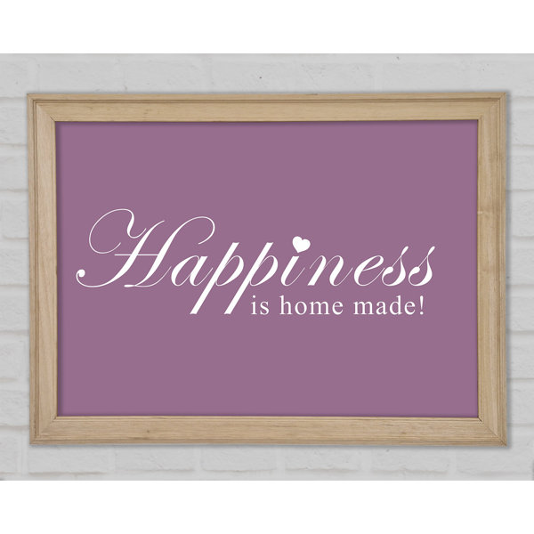 Happy Larry Home Quote Happiness Is Home Made Dusty Pink - Print ...