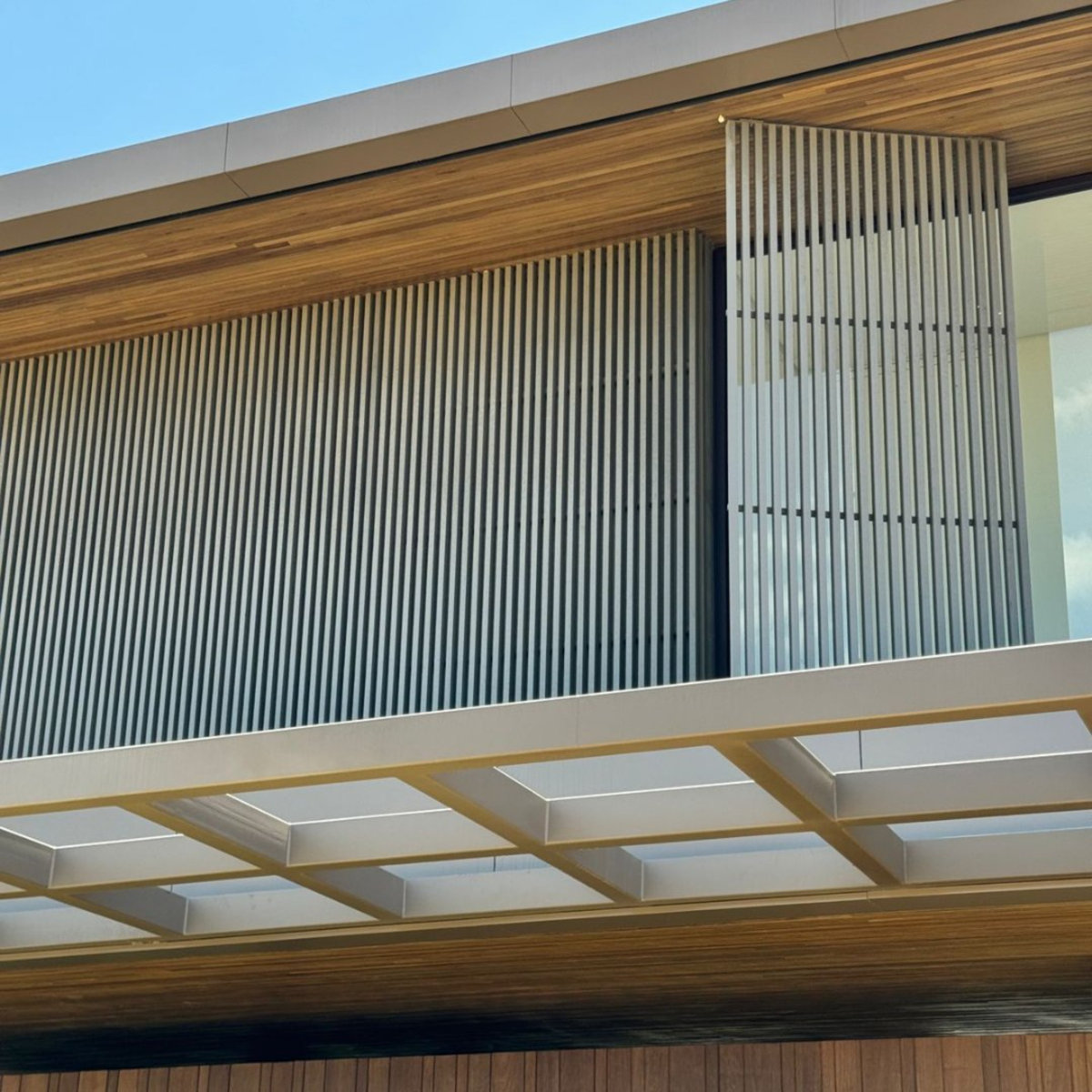 e-Joy 79" x 2.4" Wood Composite Louver Screens Architectural Decoration ...