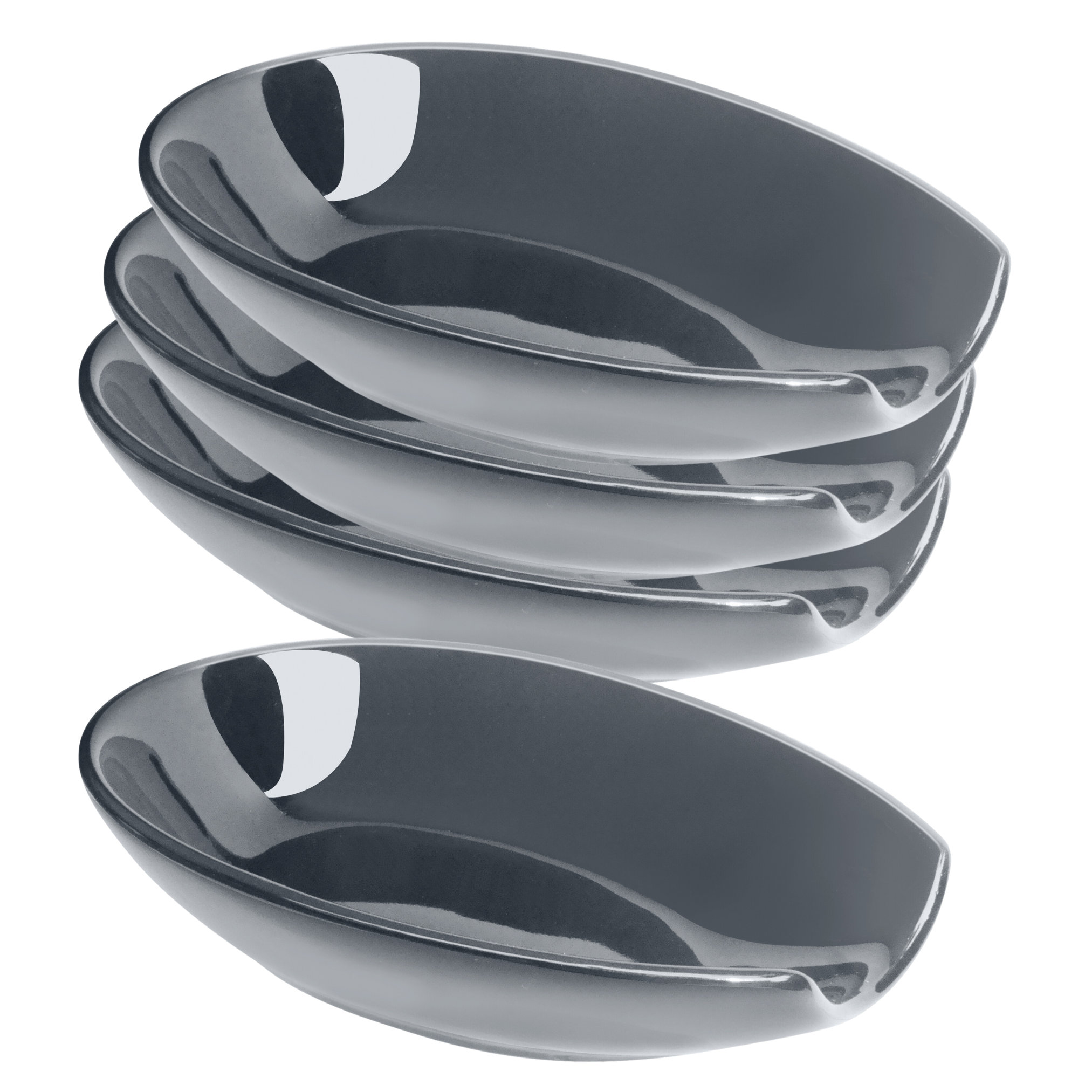 OGGI Spooner Ceramic Spoon Rest- Set of 4 - Spoon Rest for Stove Top ...
