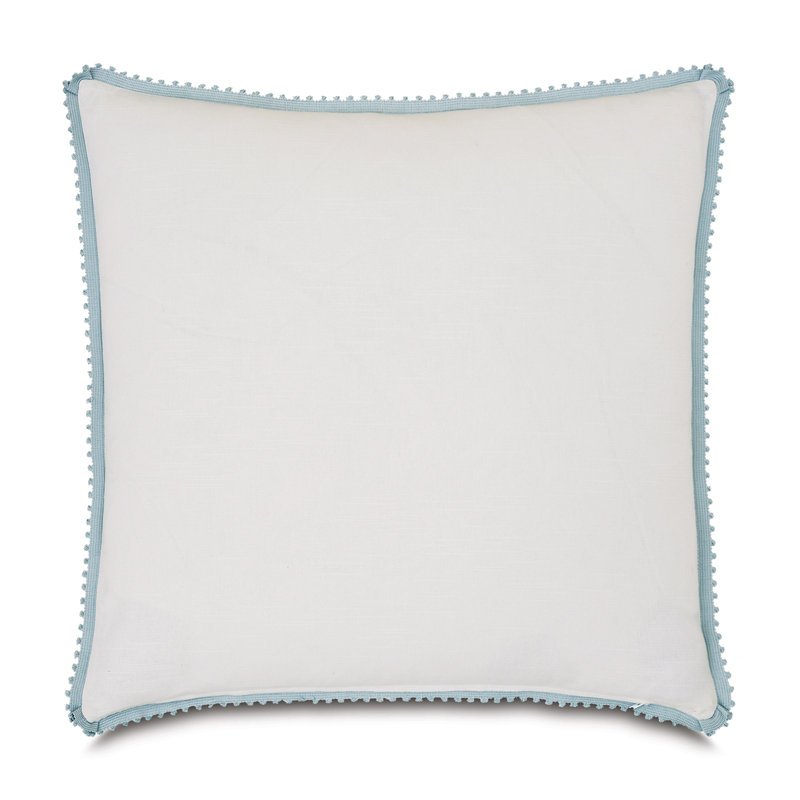 Eastern Accents Magnolia Mint with Gimp Square Cotton Pillow Cover ...
