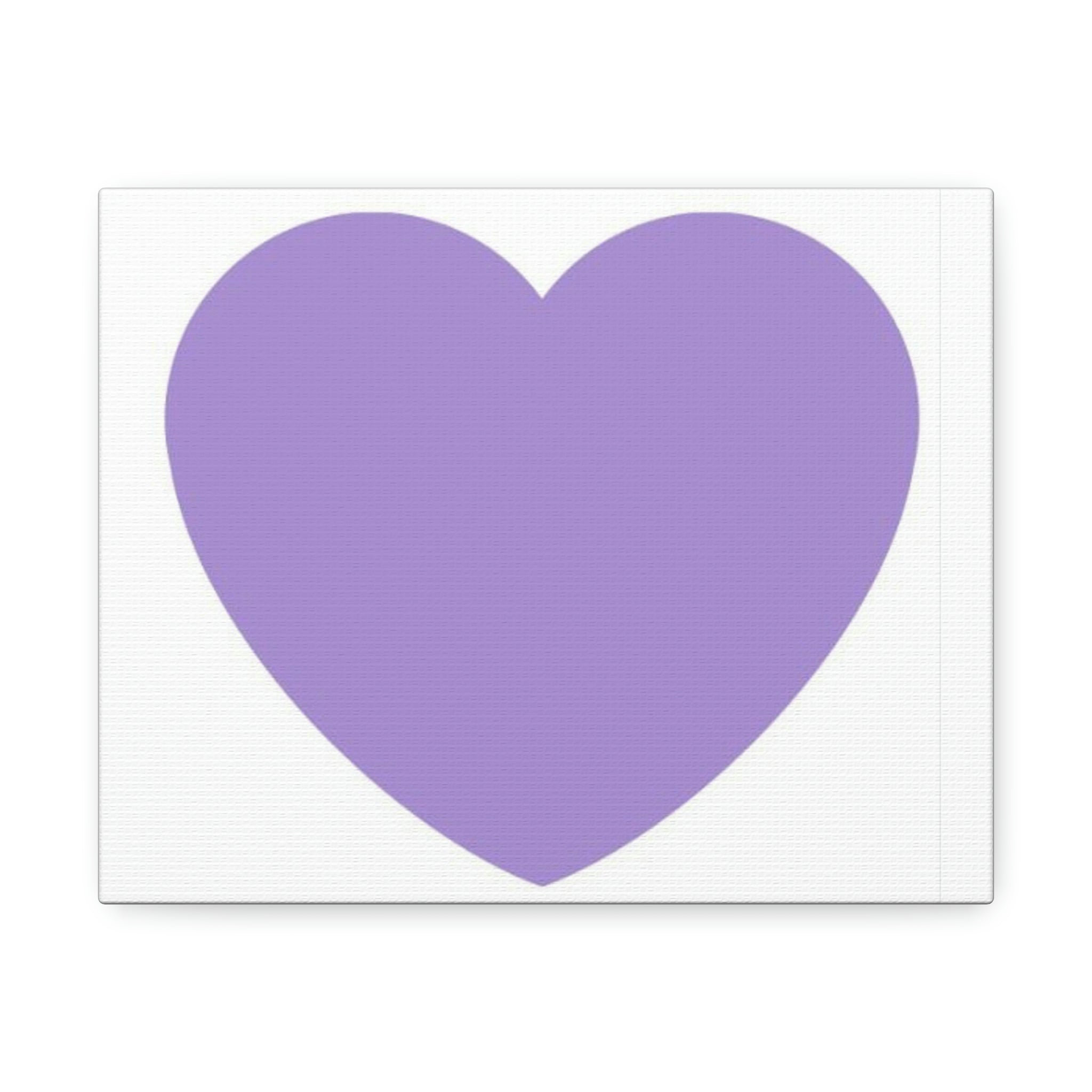 Hokku Designs Purple Heart - Unframed Illustration on Canvas | Wayfair