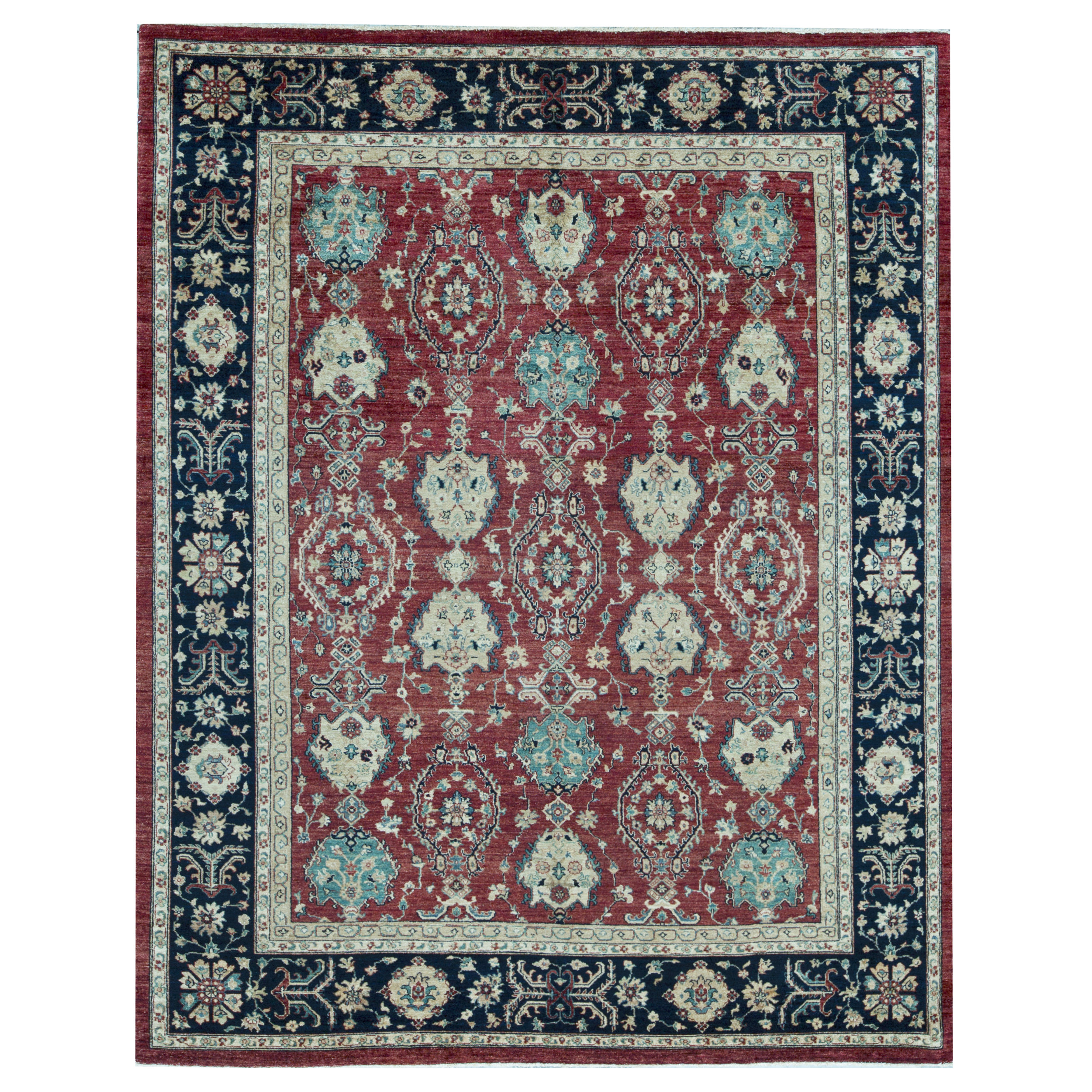 Bokara Rug Co., Inc. Sultanabad Hand-Knotted High-Quality Rust/Green ...