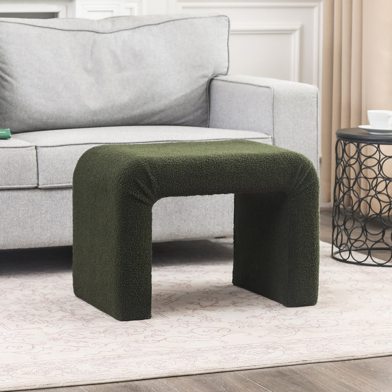 Mercer41 24 Inches Upholstered Waterfall Ottoman Footstool & Reviews ...
