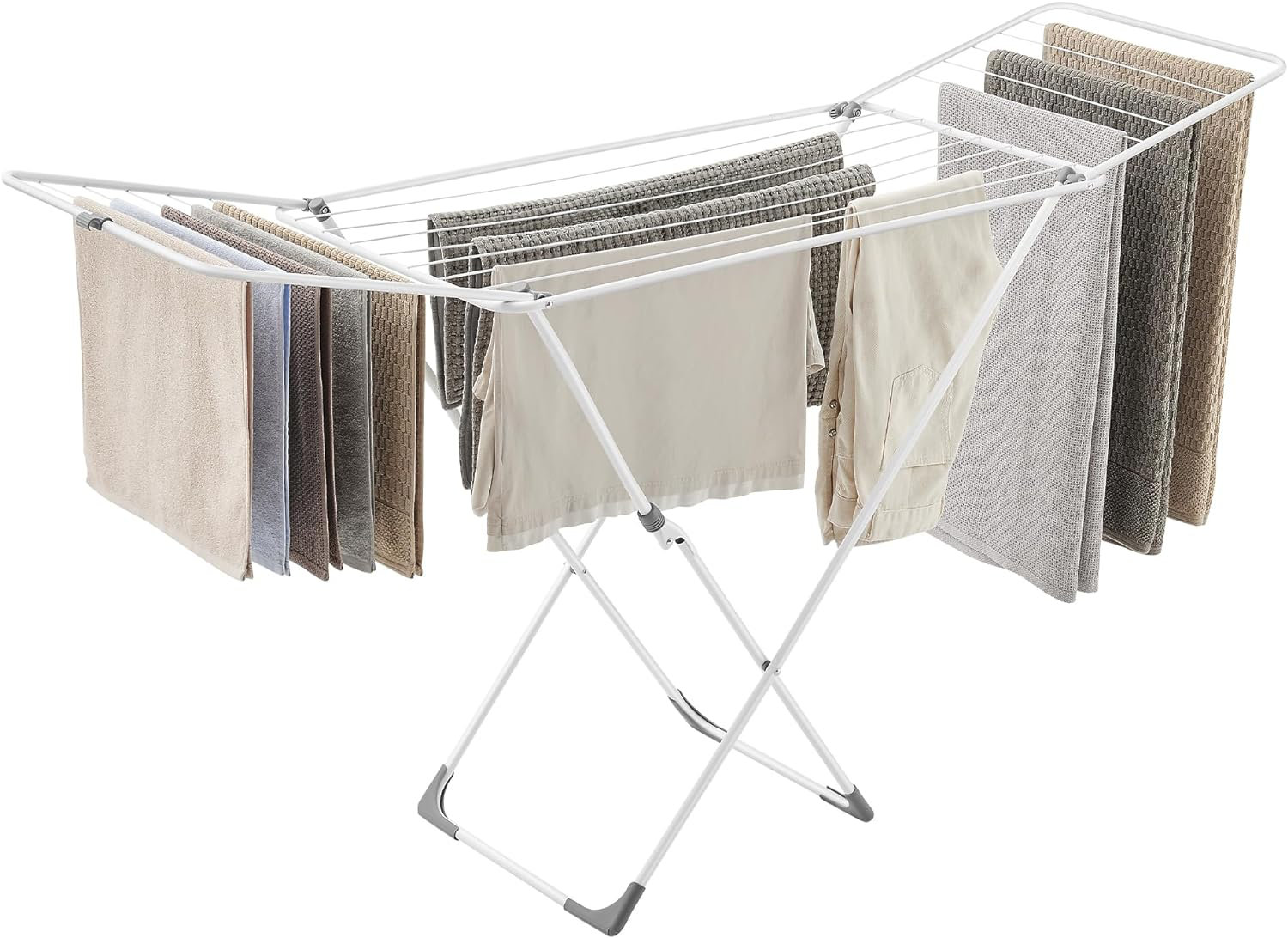 Rebrilliant Clothes Drying Rack, Metal Laundry Drying Rack, Foldable ...