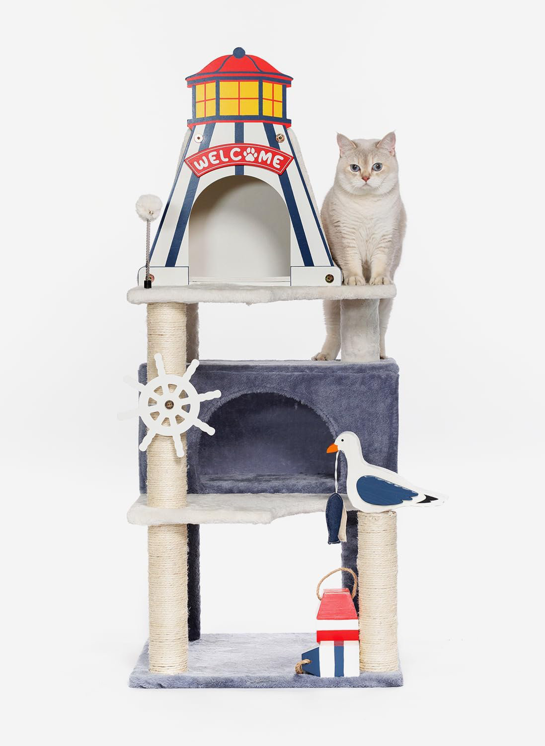 Tucker Murphy Pet™ 48.5-Inch Novelty Lighthouse Seagull Wheel Buoy Cat ...