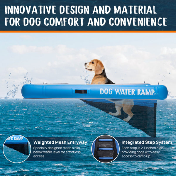 RYPetmia Dog Water Ramp, Inflatable Dog Float Floating Ramp Ladder For ...