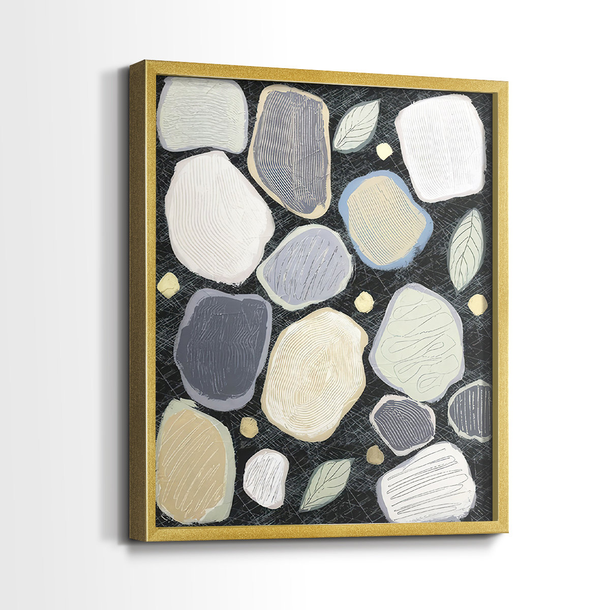 Ebern Designs Stony Riverbed I-Premium Framed Print -Ready to Hang - No ...