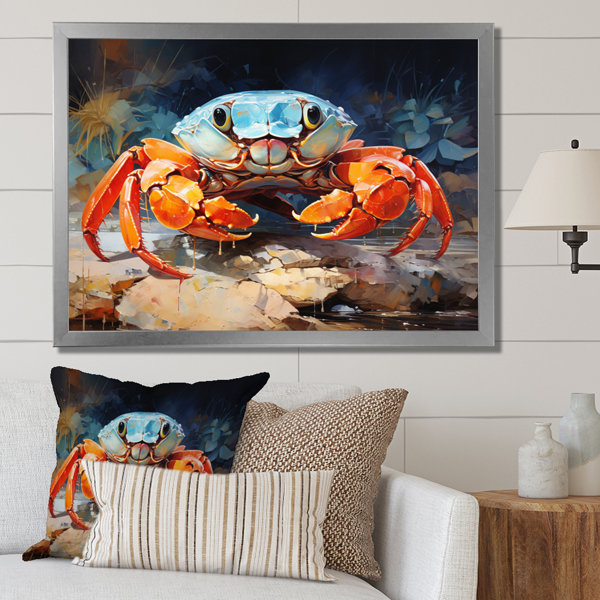 Highland Dunes Crab Coastal Guardian Collage On Canvas Print | Wayfair
