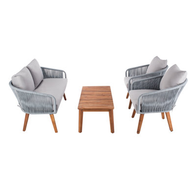 Corrigan Studio® Robson 4 Piece Sofa Seating Group with Cushions ...