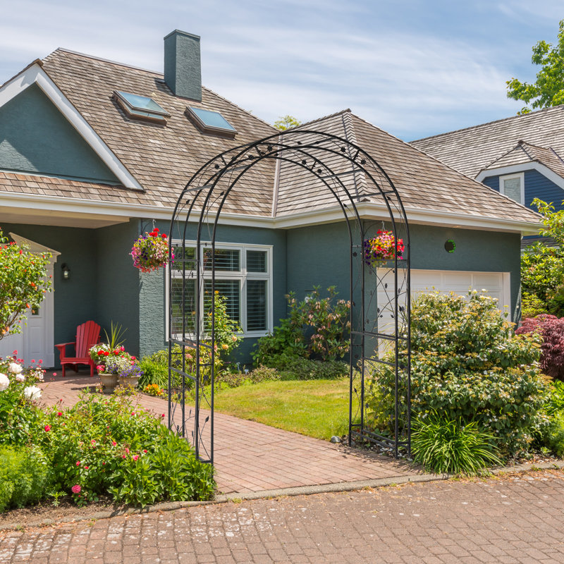 Winado 53" W x 22" D Metal Arbor in Black & Reviews | Wayfair