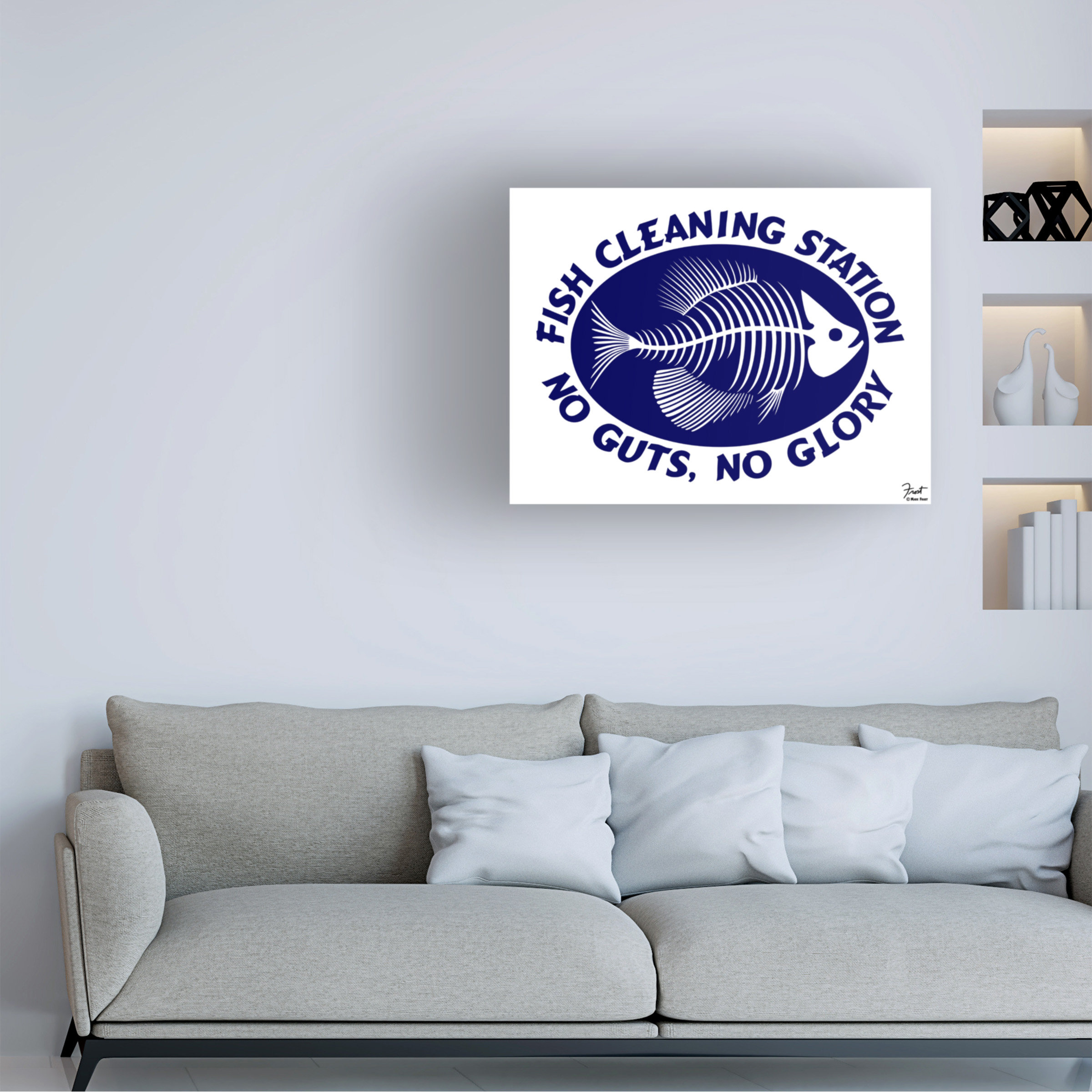 Trinx Mark Frost ''Fish Cleaning No Guts No Glory'' Canvas Art ...