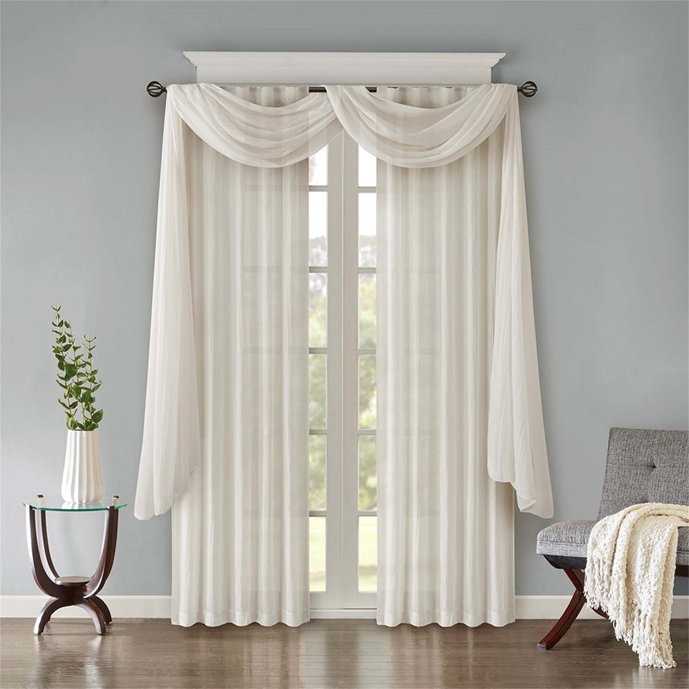 Red Barrel Studio® Angelos Polyester Sheer Window Scarf Panel | Wayfair