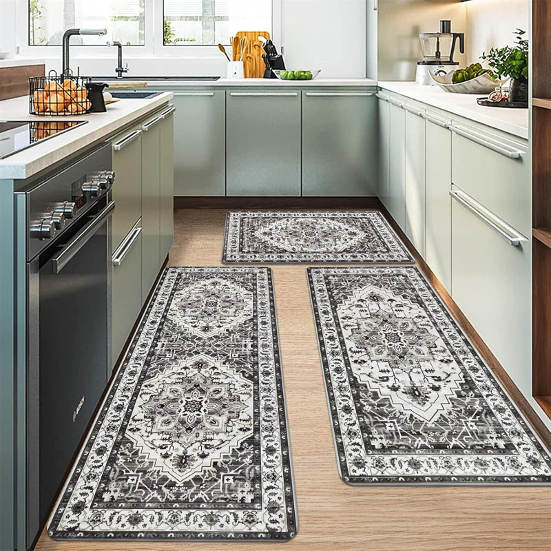Bungalow Rose Kitchen Rug Sets 3 Piece Anti Fatigue Kitchen Mats | Wayfair