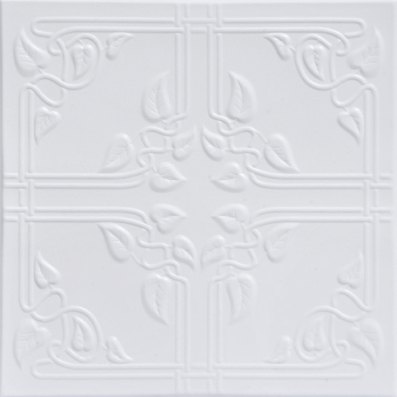 A La Maison Ceilings Ivy Leaves 1.6 ft. x 1.6 ft. Polystyrene Glue-up ...