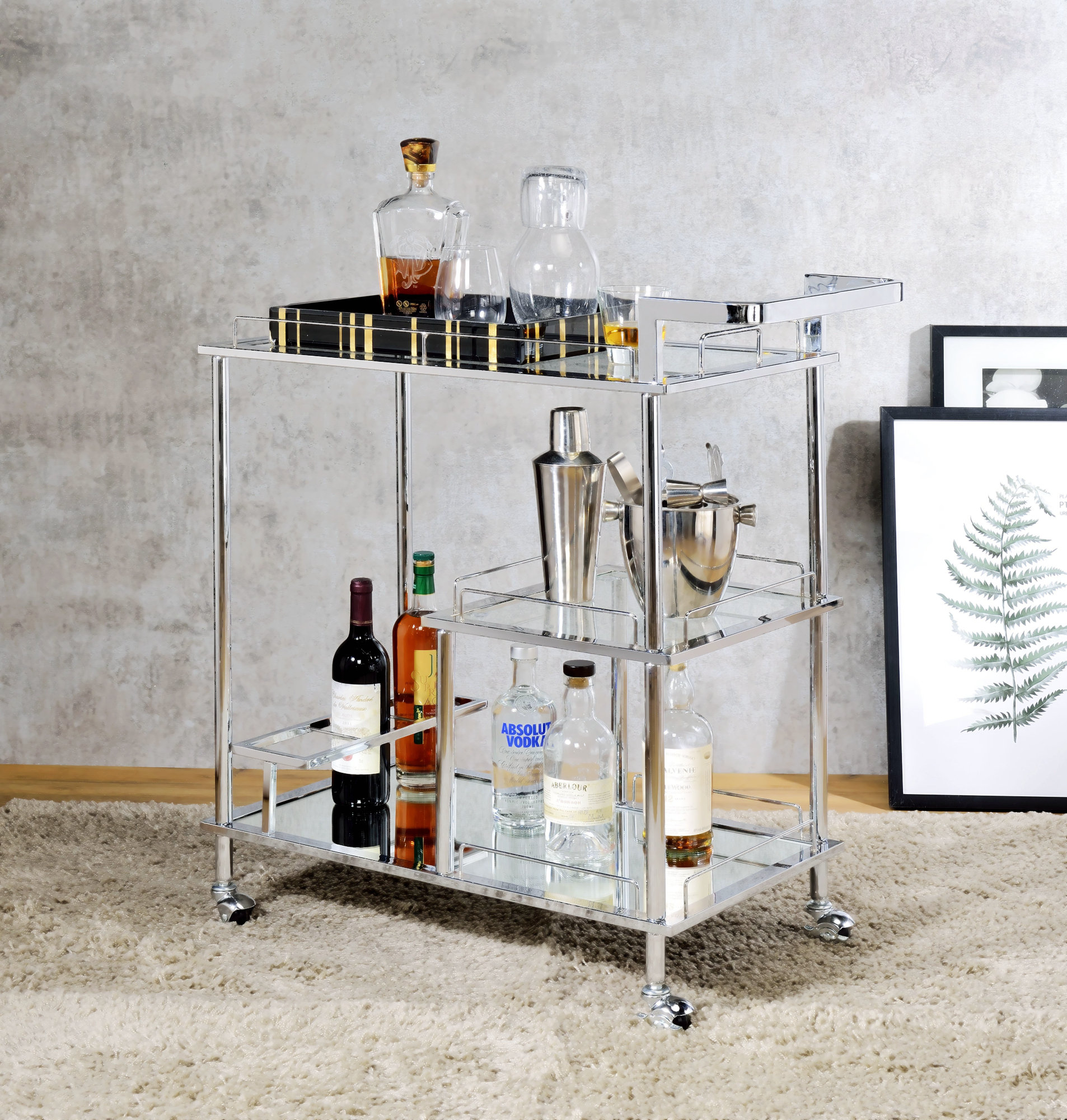 Wrought Studio™ Jyran Bar Cart | Wayfair