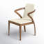 AllModern Downham Solid Wood Upholstered Arm Chair in Cream & Reviews ...