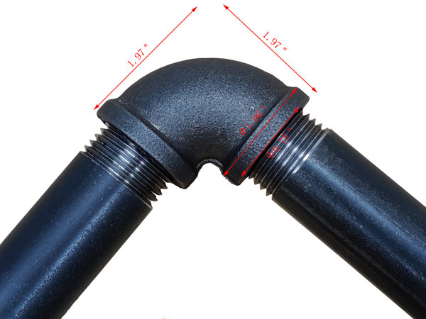 FixtureDisplays 1/2" Elbow Black Pipe 90 Degree Elbow Cast Iron ...