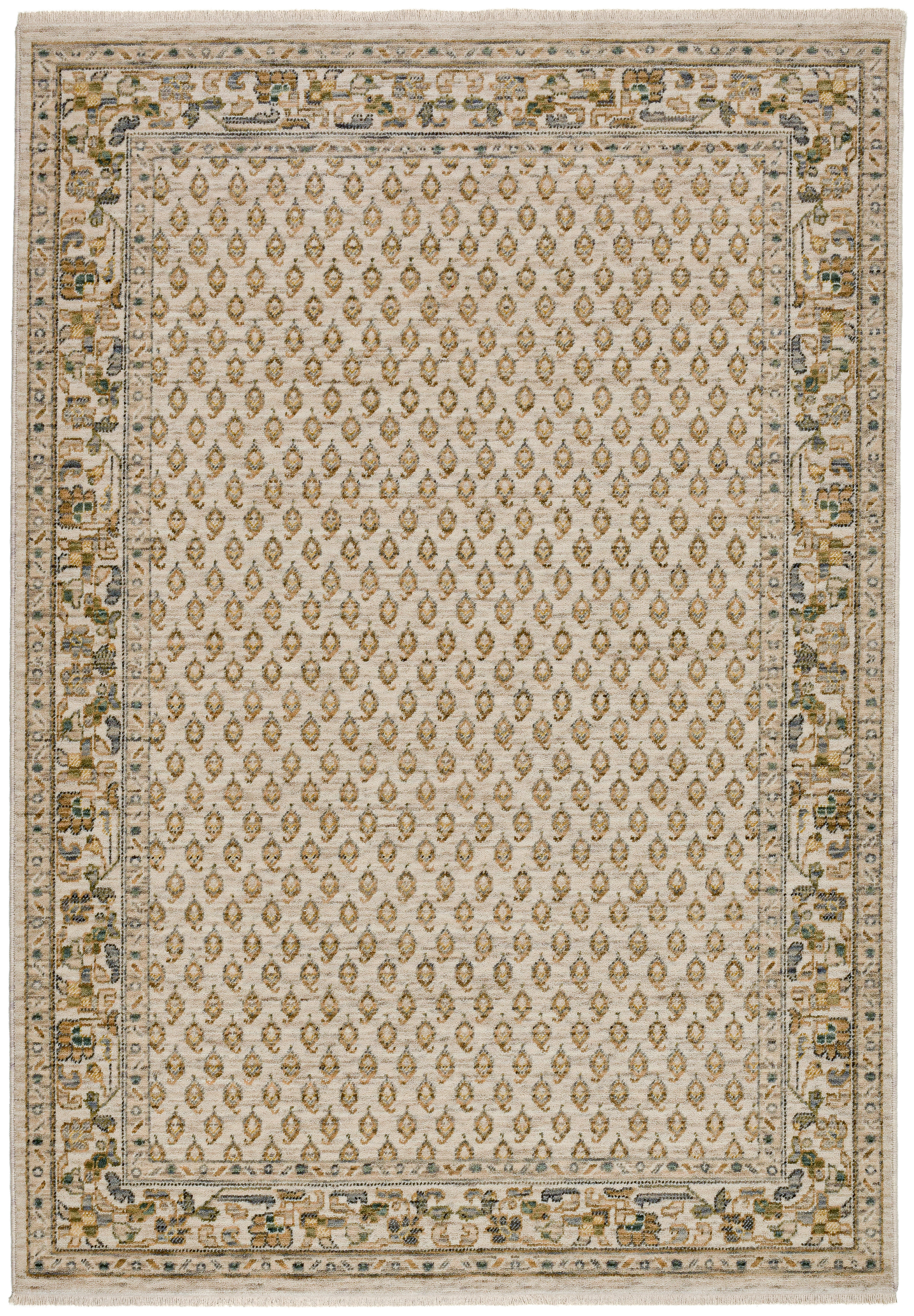 Theko Nahili Machine Woven Wool Beige Rug | Wayfair.co.uk