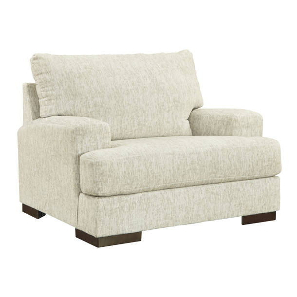 Red Barrel Studio® Alans Upholstered Wide Polyester Chair and a Half ...